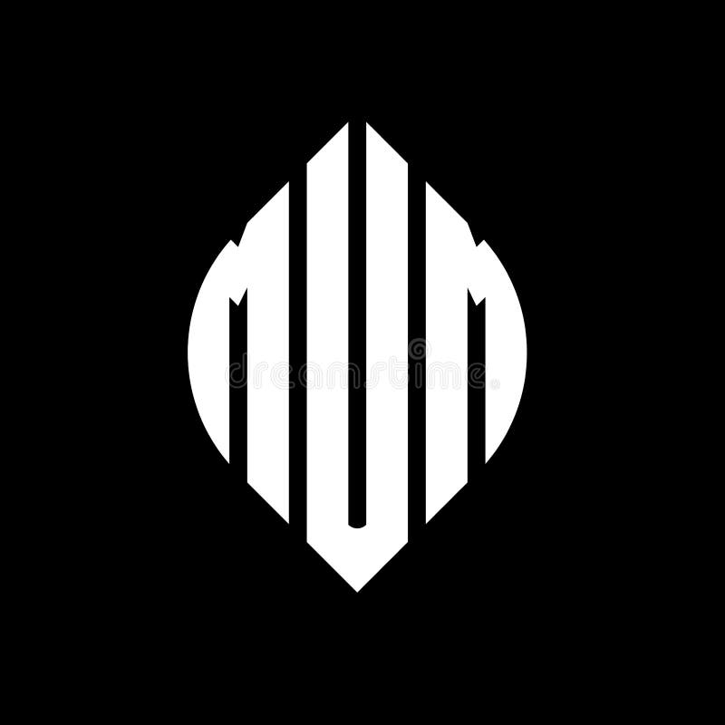 MUM Circle Letter Logo Design with Circle and Ellipse Shape. MUM ...