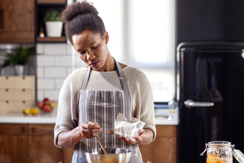 Mum Cook in the Kitchen Pumpking Pie Stock Photo - Image of cooking ...