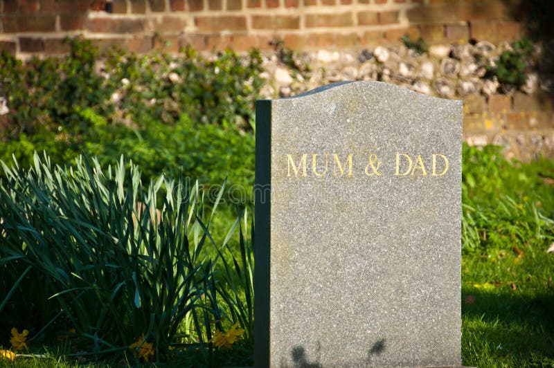 Mum and dad gravestone stock image. Image of monument - 19213783