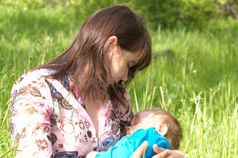 Mum and kid stock image. Image of smile, wood, eyes, baby - 2590889