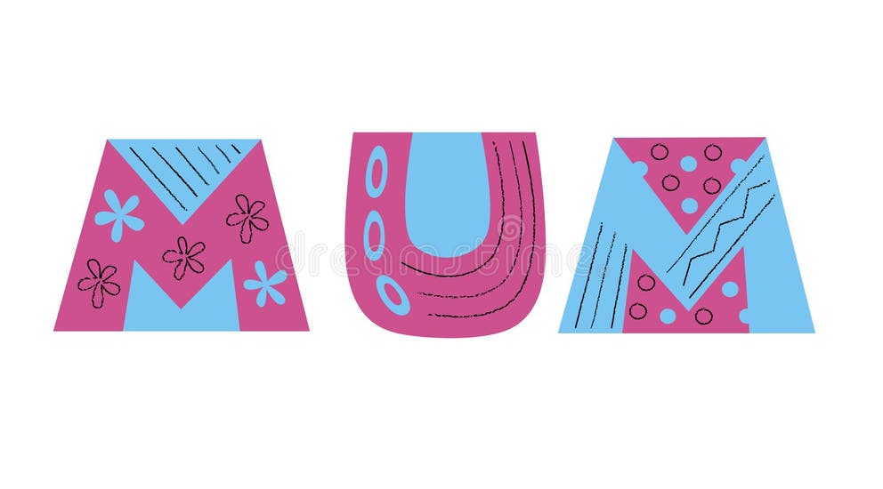 Mum vector color lettering stock vector. Illustration of mother - 318519296