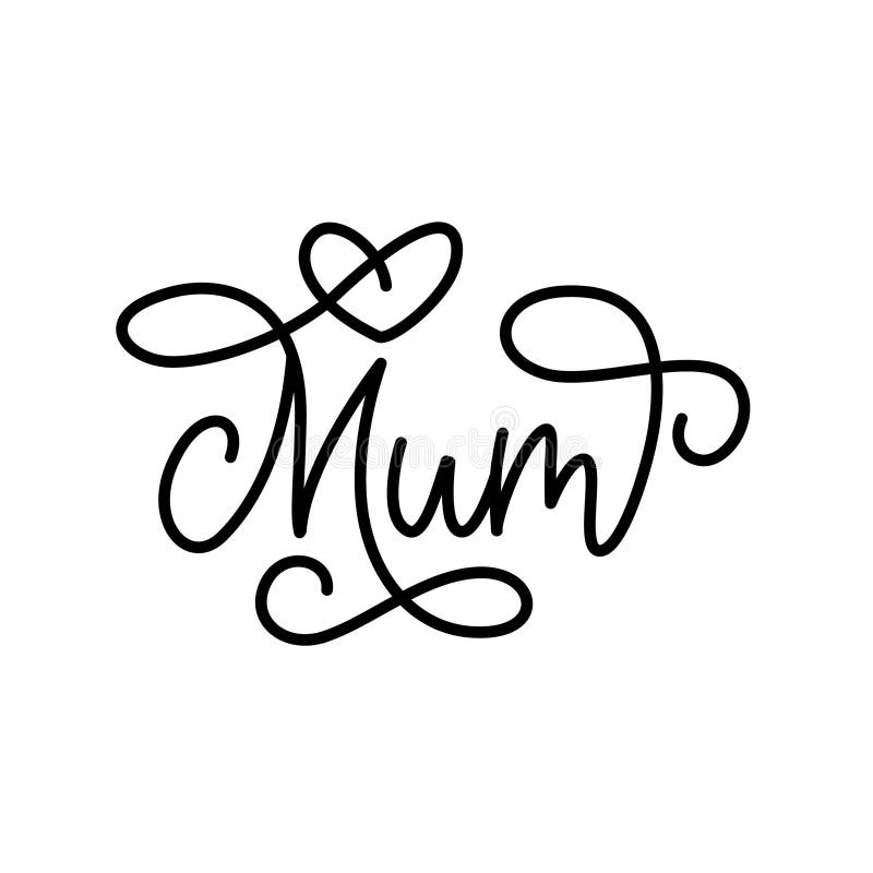 Mum vector lettering stock vector. Illustration of letters - 318671058