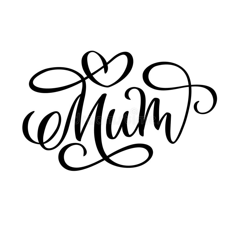 Mum vector lettering stock vector. Illustration of black - 318520414