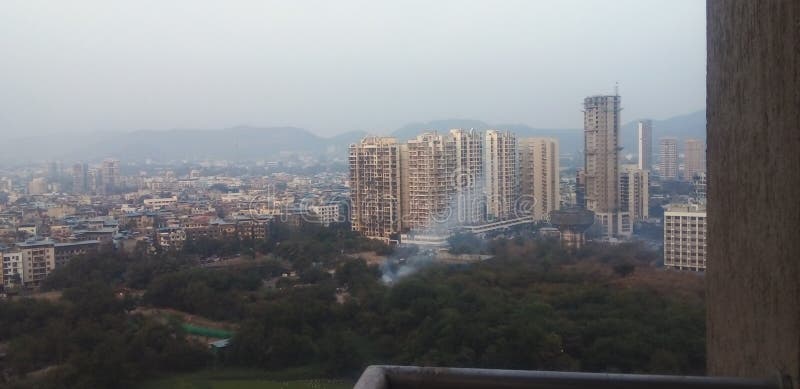 MUMBAI CITY VIEW on 10 TH FLOOR INDIA Stock Image - Image of india ...