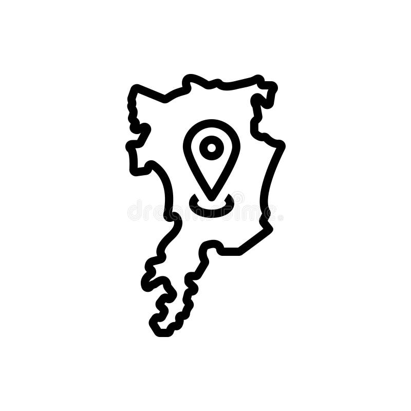 Black Line Icon for Mumbai, Historic and Landmark Stock Vector ...