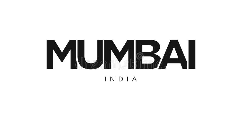 Mumbai in the India Emblem. the Design Features a Geometric Style ...