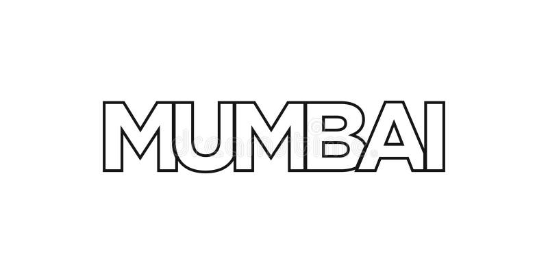 Mumbai in the India Emblem. the Design Features a Geometric Style ...