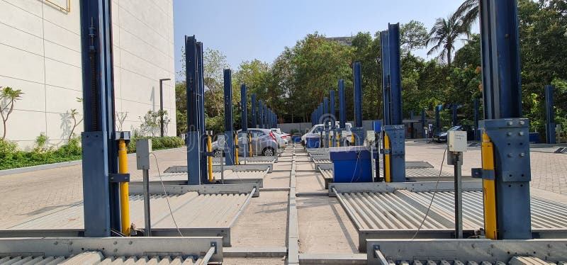 Modern Two Level Car Parking Structure at Mumbai IBIS Hotel Stock Photo ... Modern Two Level Car Parking Structure at Mumbai IBIS Hotel Stock Photo ...