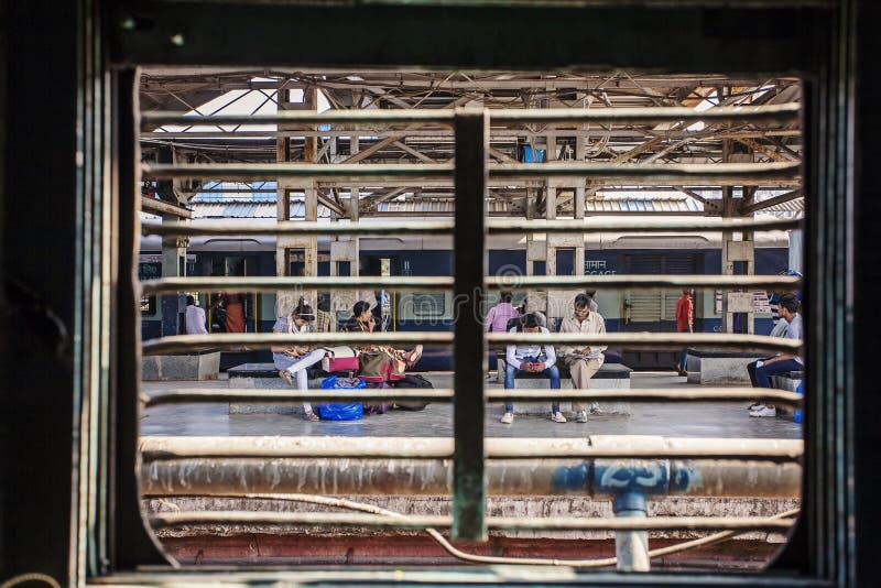 Mumbai in India: through the Train Window Editorial Photo - Image of ...