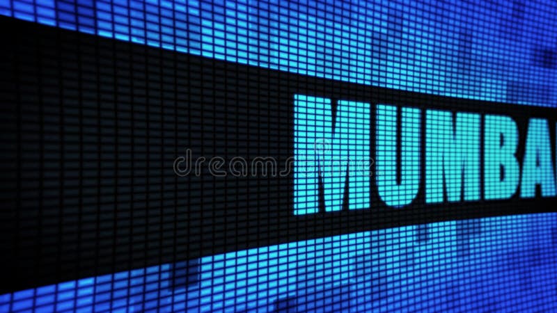 MUMBAI Side Text Scrolling LED Wall Pannel Display Sign Board Stock ...