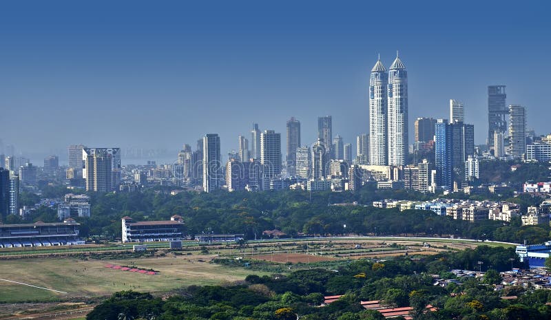 Mumbai Skyline Elevated View Stock Photo - Image of india, financial ...