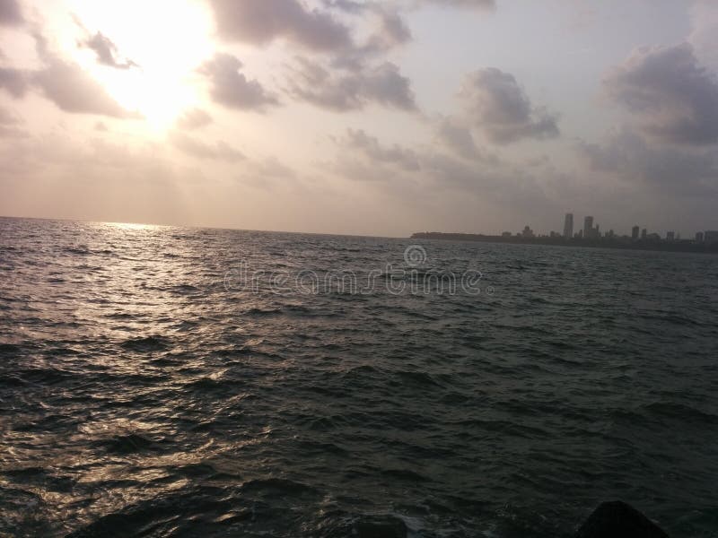 Mumbai Skyline sunset stock image. Image of point, view - 54299017