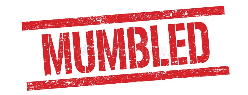 MUMBLED Text on Red Vintage Lines Stamp Stock Illustration ...