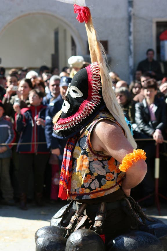 Mummer mask and costume editorial stock image. Image of flower - 24407169