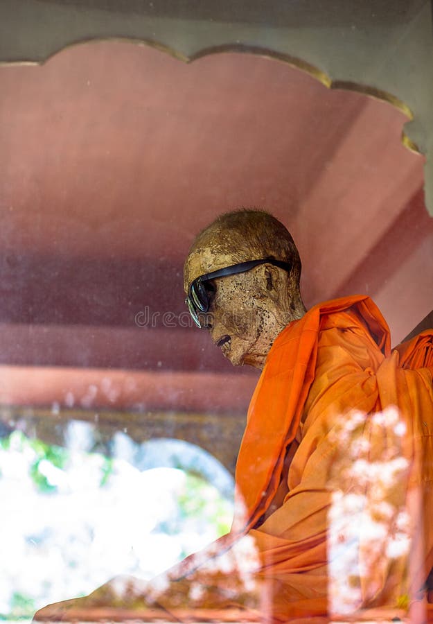 Mummified Monk Body, Koh Samui Island Stock Image - Image of preserved ...