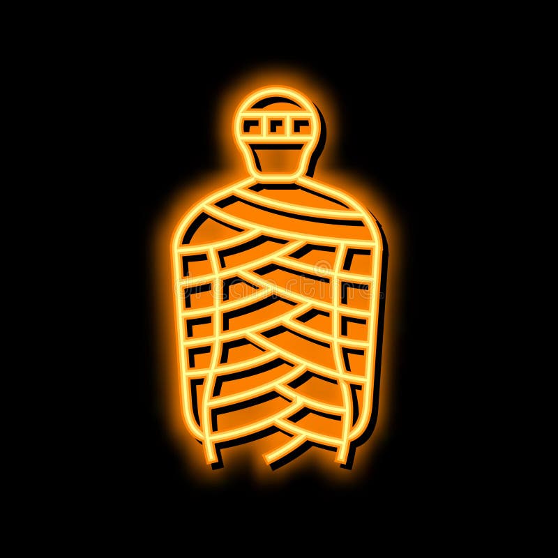 Mummy Egypt Neon Glow Icon Illustration Stock Vector - Illustration of ...