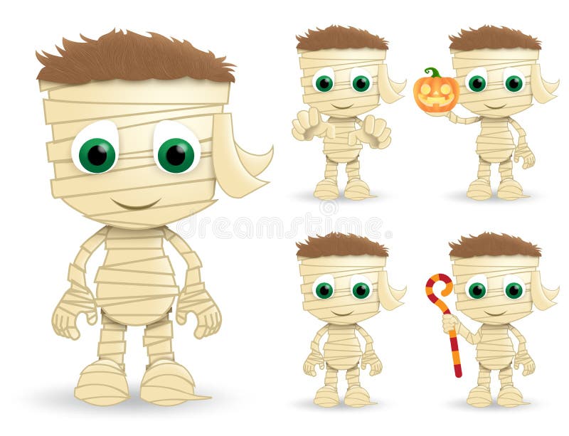 Halloween Vector Characters Set. Flat Scary Cartoon Horror Elements ... Halloween Vector Characters Set. Flat Scary Cartoon Horror Elements ...
