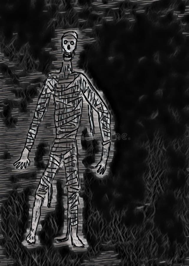A Mummy stock illustration. Illustration of ugly, fearful - 232608796