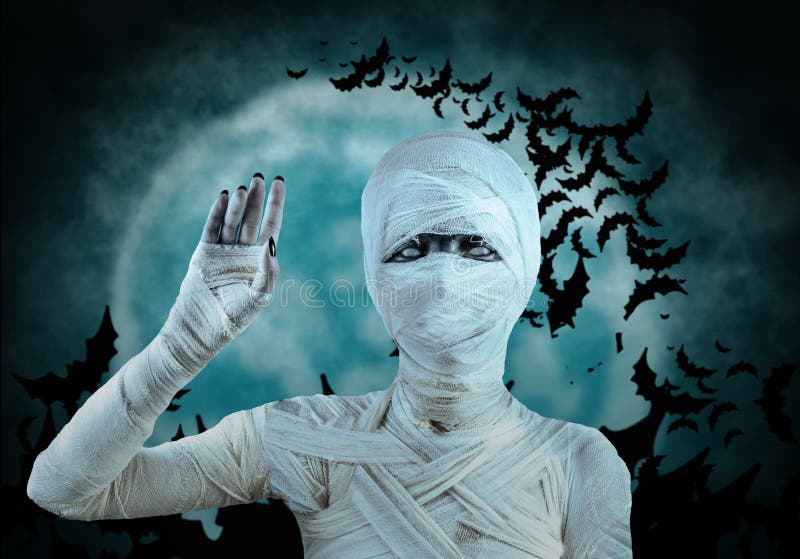 Mummy says Hi stock image. Image of adult, horror, hand - 33120801