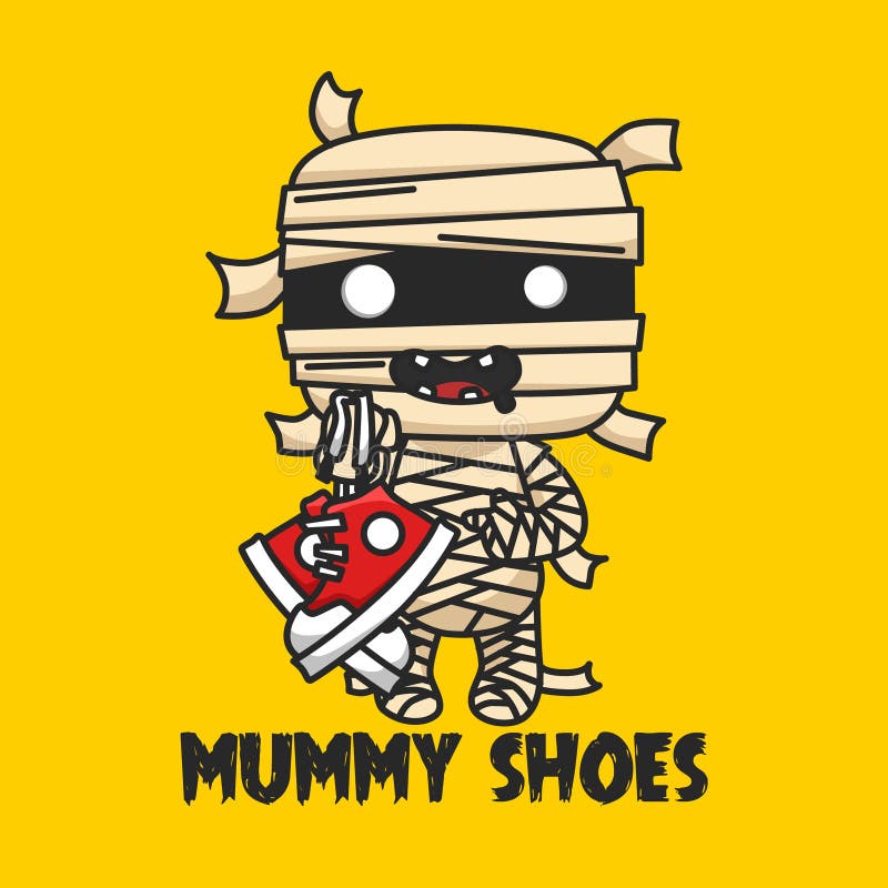 Mummy Shoes Logo and Branding. Mummy Bring Shoes Illustration Stock ...