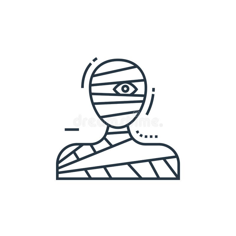 Mummy Vector Icon. Mummy Editable Stroke. Mummy Linear Symbol for Use ...
