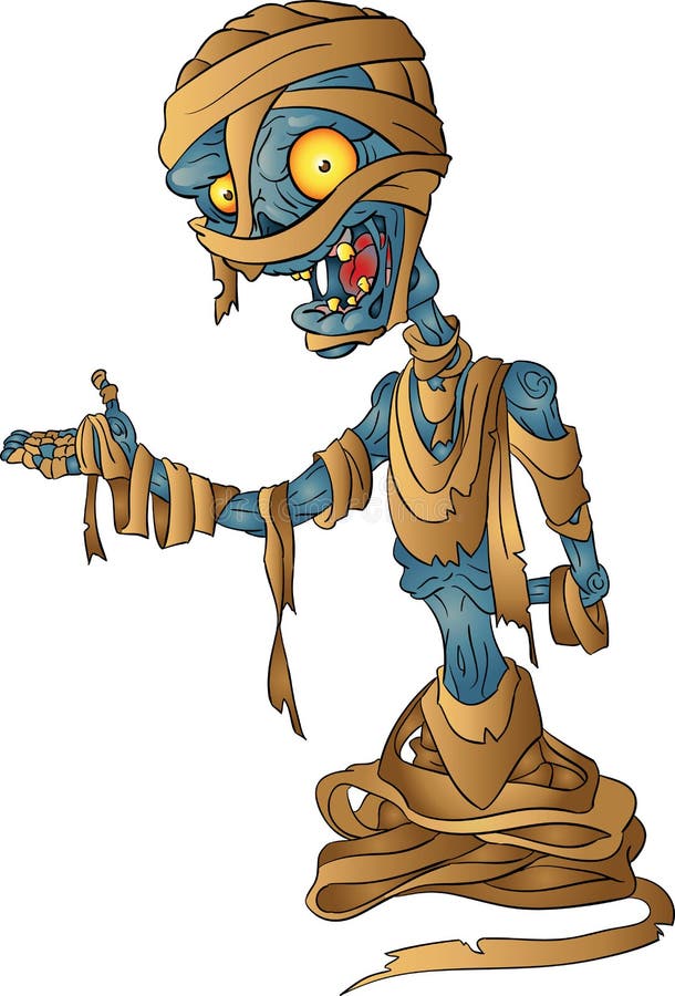 Cartoon running mummy stock vector. Illustration of cartoon - 58825934