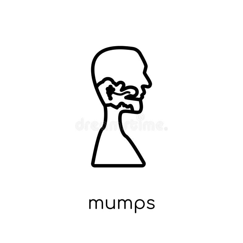 Mumps Icon. Trendy Modern Flat Linear Vector Mumps Icon on White Stock ...