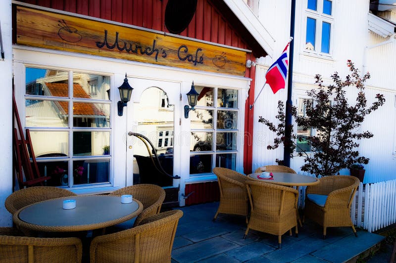 Munch cafe editorial photography. Image of mobissen, norway - 93240817