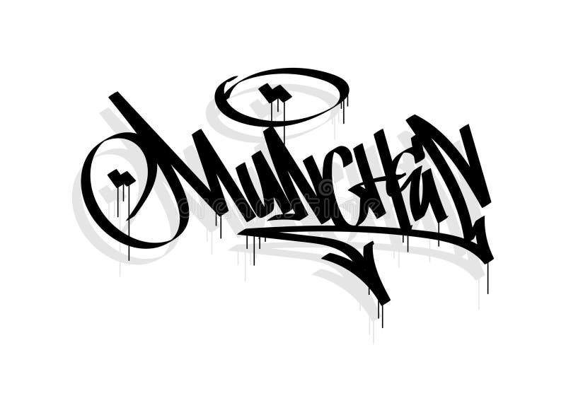 MUNCHEN City Graffiti Tag Style Stock Vector - Illustration of letters ...