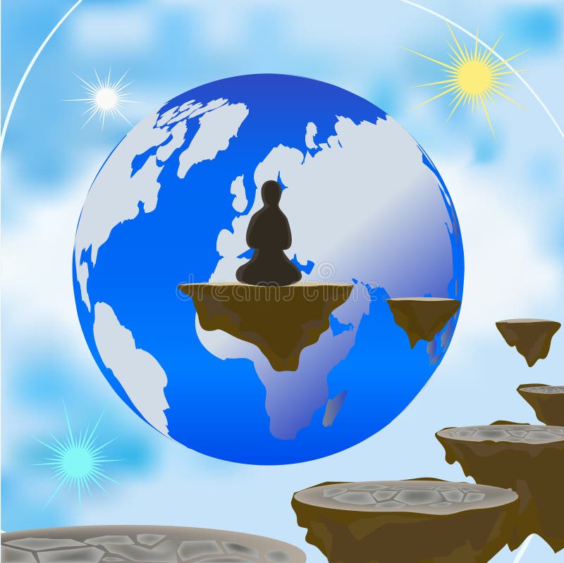 Mundo astral ilustração do vetor. Ilustração de oceano - 16965638