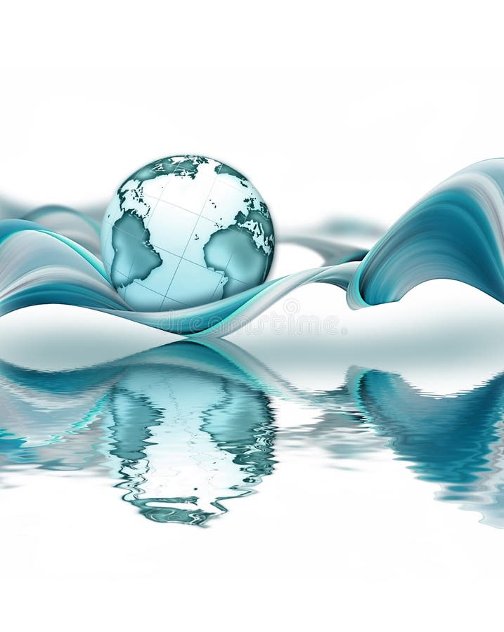 Mundo azul stock de ilustración. Ilustración de pintura - 14021146