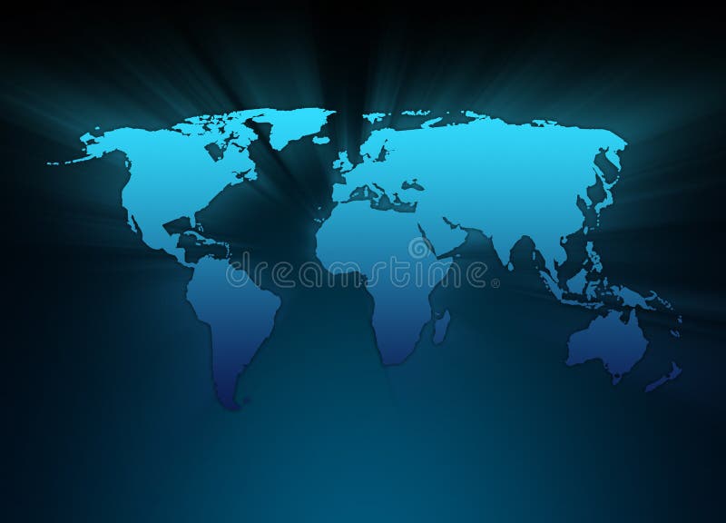 World Wide Web Azul Que Brilla Intensamente En Mapa Del Mundo Stock de ...