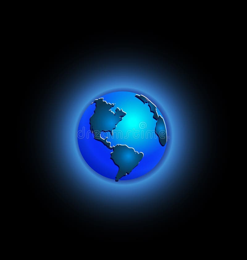 Mundo Azul, Vector De La Tierra Ilustración del Vector - Ilustración de ...