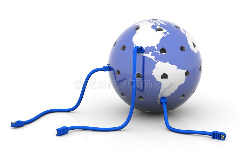 Mundo conectado stock de ilustración. Ilustración de azul - 10789179