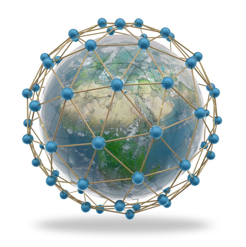 Mundo conectado ilustração stock. Ilustração de curso - 22980716