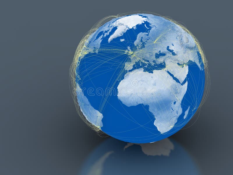 Mundo conectado stock de ilustración. Ilustración de europa - 34832255