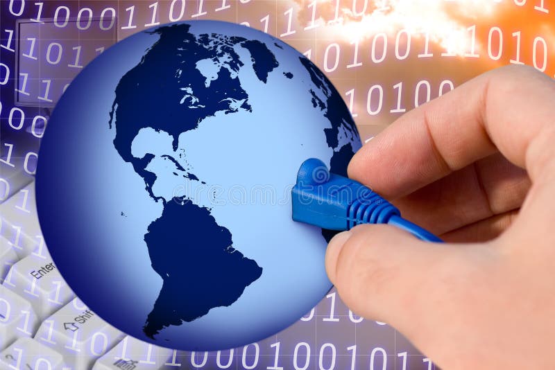 Mundo conectado foto de stock. Imagem de azul, teclado - 4877446