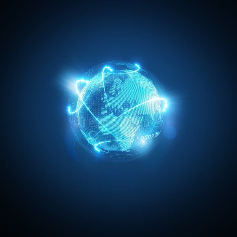 Mundo de la tecnología stock de ilustración. Ilustración de ...