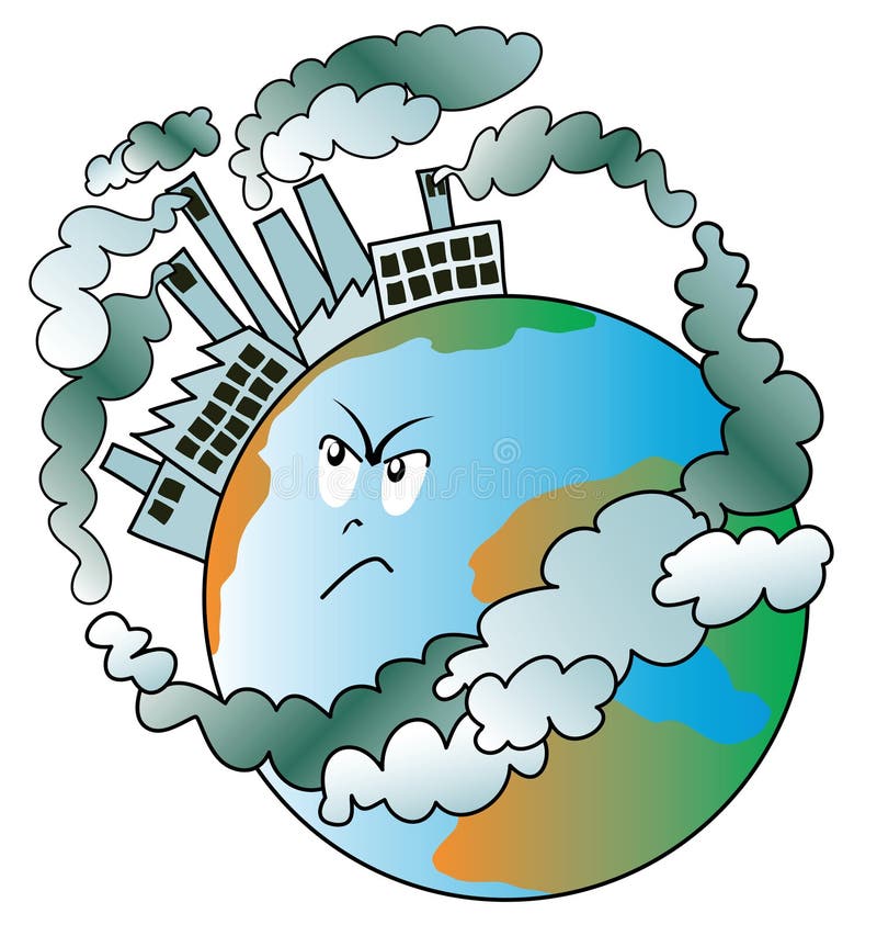 Mundo contaminado ilustración del vector. Ilustración de industrial ...