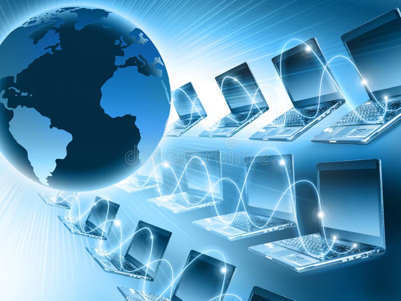 Conceito Mundial De Rede De Computadores Ilustração do Vetor ...