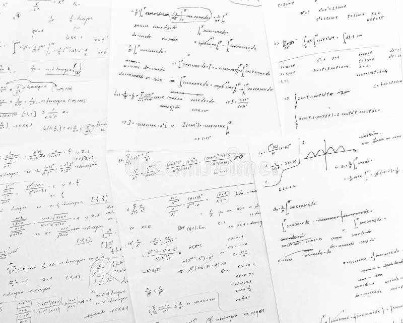 Mundo da matemática foto de stock. Imagem de escrita, papel - 4559120