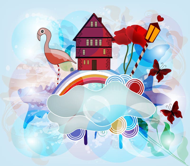 Mundo de fantasia ilustração do vetor. Ilustração de terra - 22828421