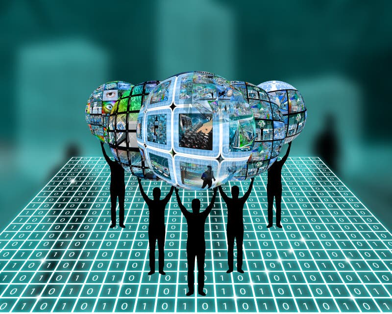 Mundo de Internet stock de ilustración. Ilustración de internet - 45746447