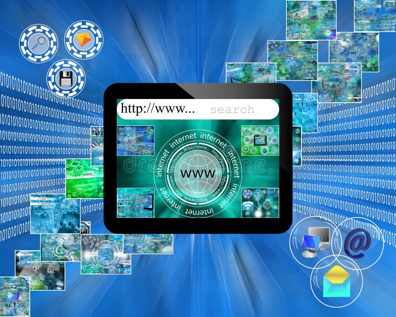 Internet del mundo stock de ilustración. Ilustración de global - 62927467