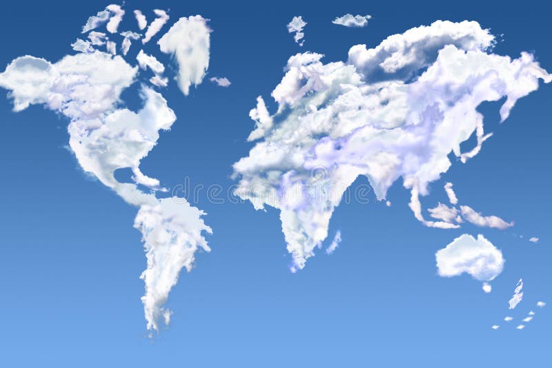 Mundo de las nubes stock de ilustración. Ilustración de mundo - 4604675