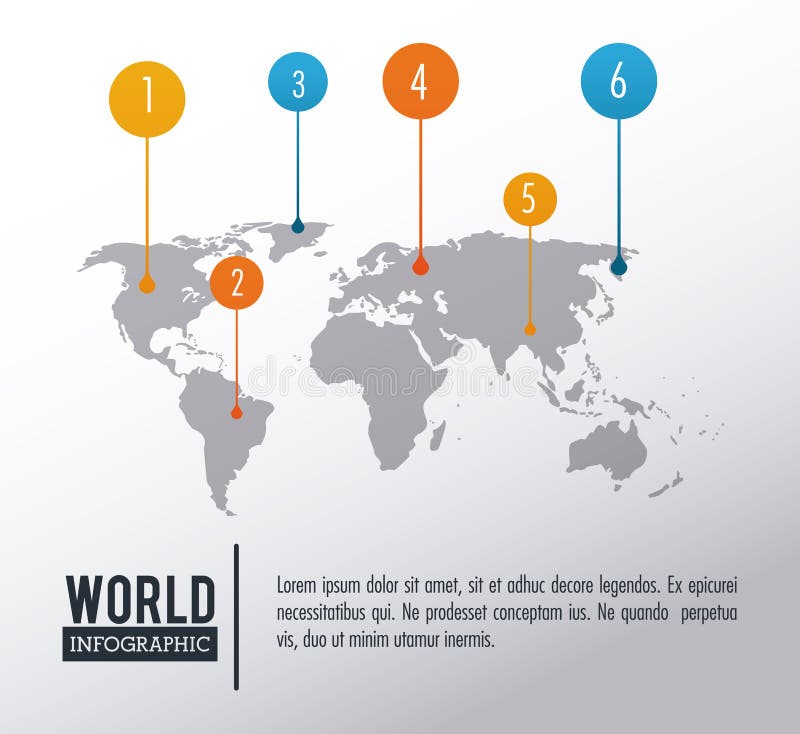 Mundo De La Tierra Infographic Ilustración del Vector - Ilustración de ...
