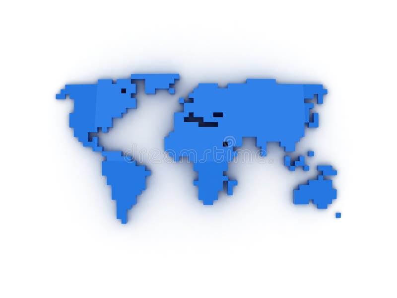 Mundo de Pixelated stock de ilustración. Ilustración de moderno - 9933901