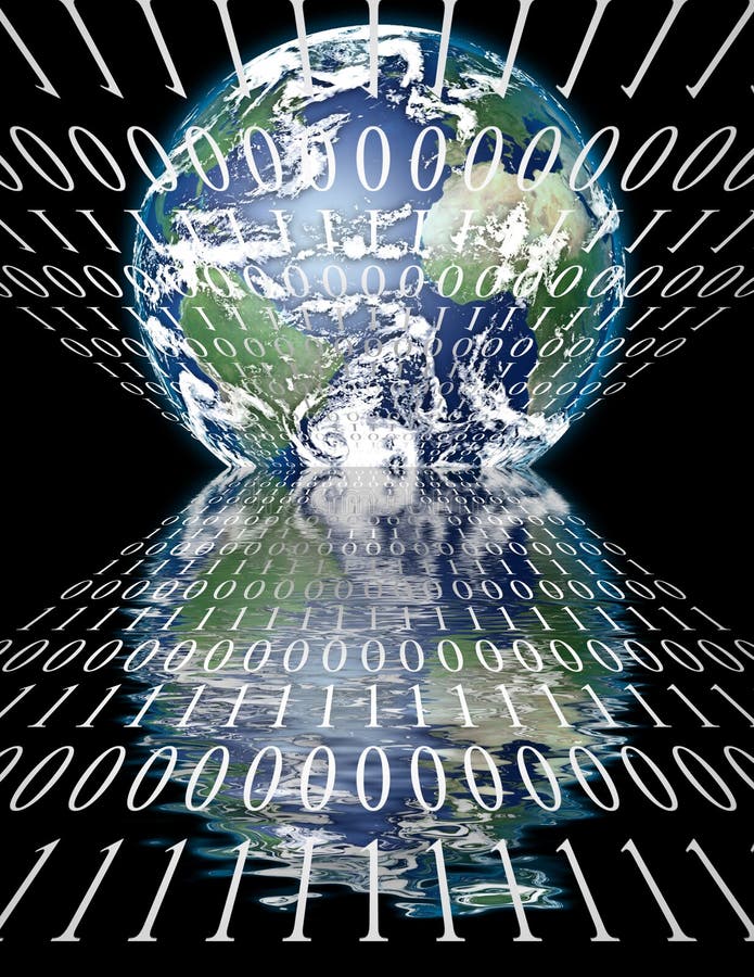 Fondo Del Azul Del Concepto Del Mundo De Internet Stock de ilustración ...