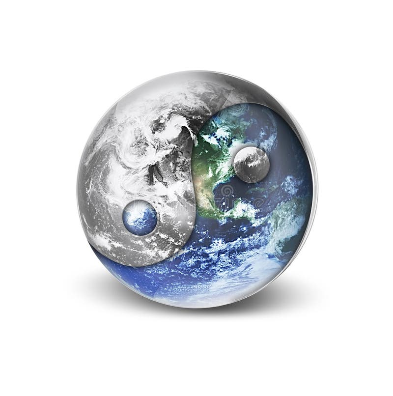 Mundo del yin de Yang stock de ilustración. Ilustración de equilibrio ...