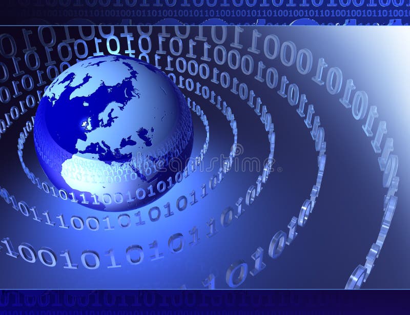 Mundo digital 3D stock de ilustración. Ilustración de cristal - 6363385